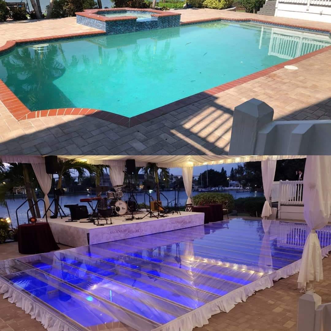 Dance Floor Pool Covers Rentals - Pool Covers Tampa- Plexy Glass Dance ...